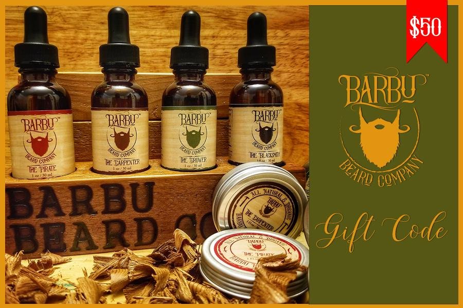 $50 Gift Code Card – Barbu Beard Co.